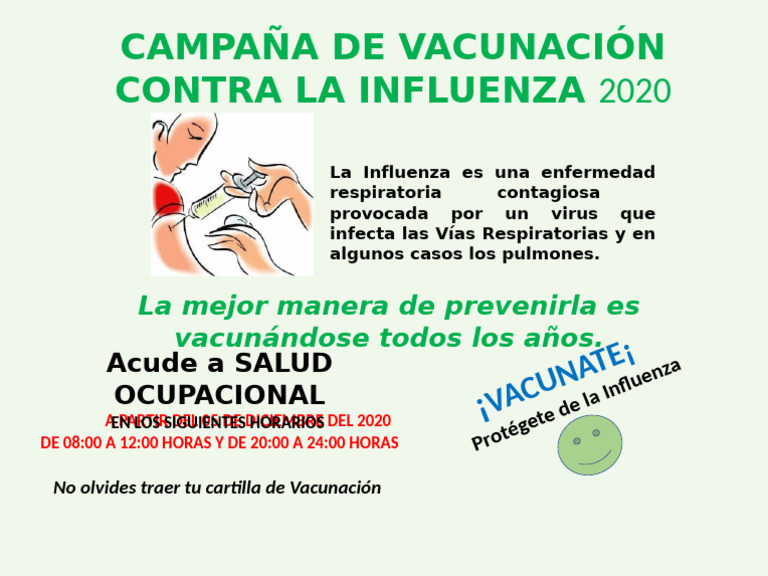 Comunicado Influenza 2020 | PDF