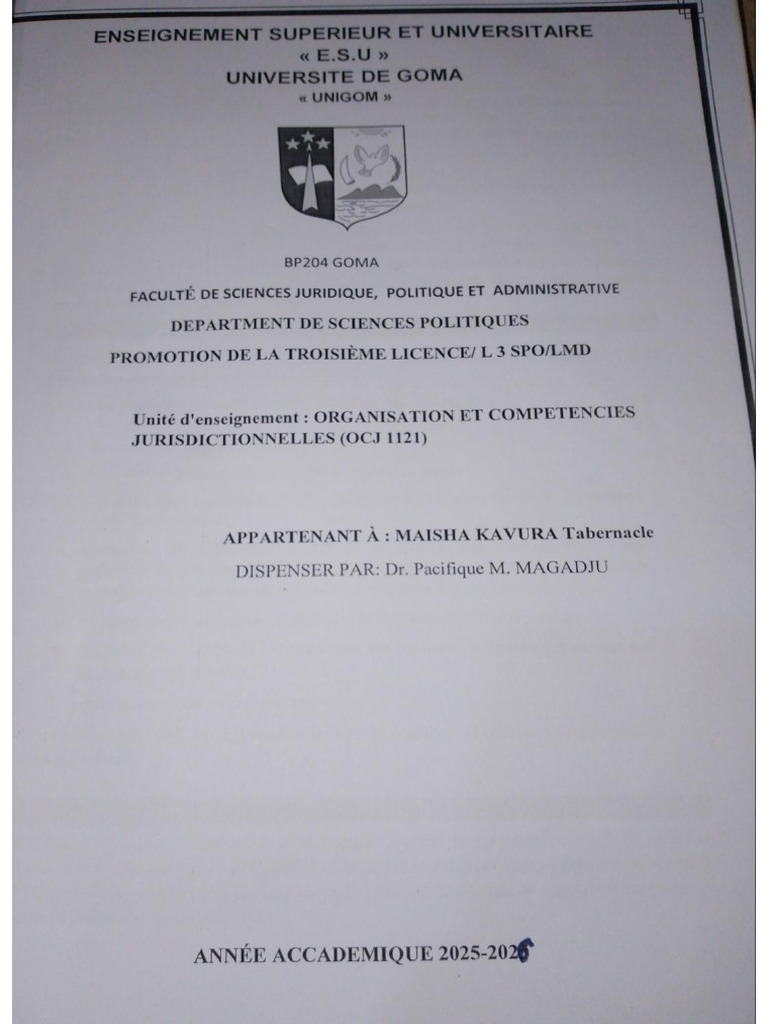 Syllabus OCJ | PDF