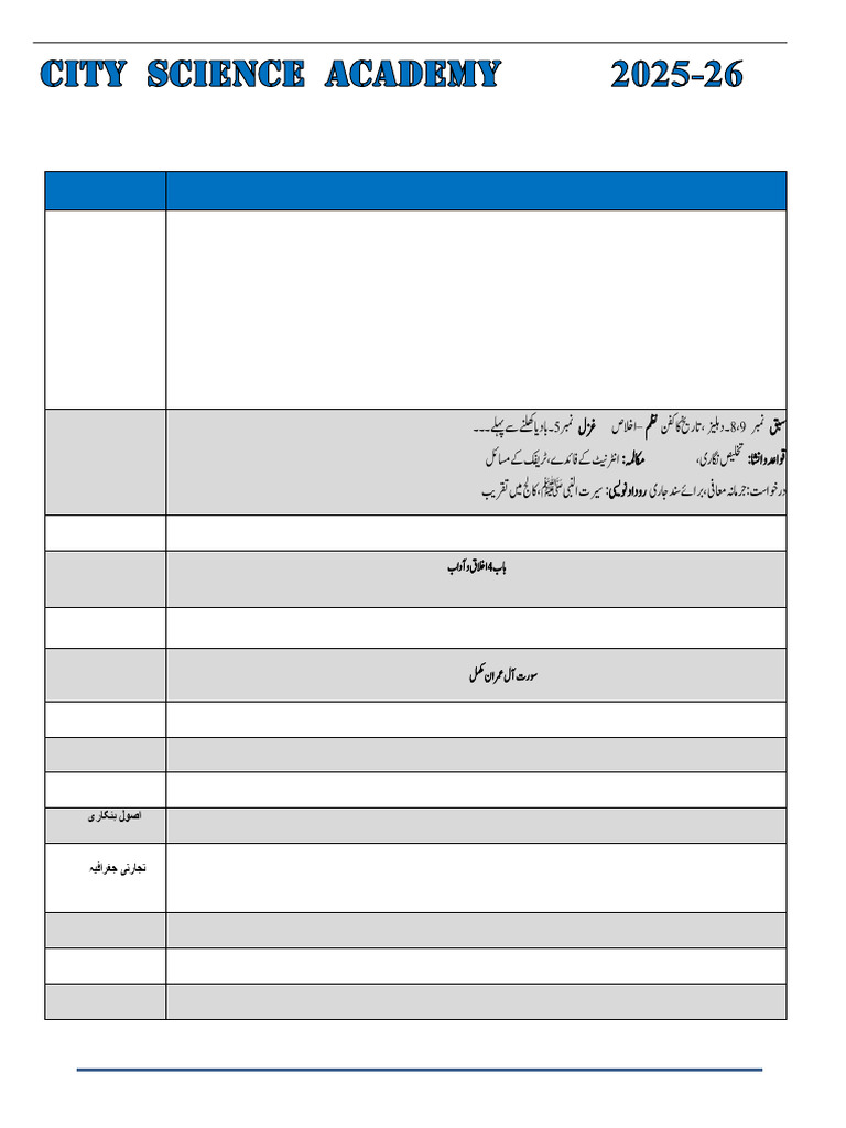 November Monthly Test Schedule 2025 | PDF