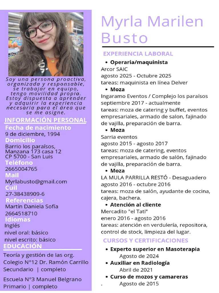 CV Myrla Busto | PDF