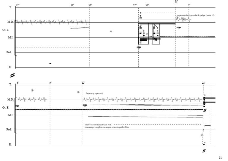 Música para Guitarra y Electrónica (Score) 11 | PDF