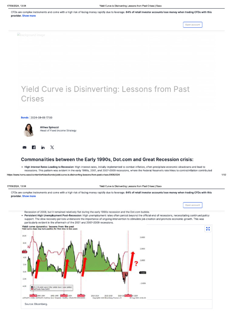 Yield Curve Is Disinverting - Lessons From Past Crises | PDF