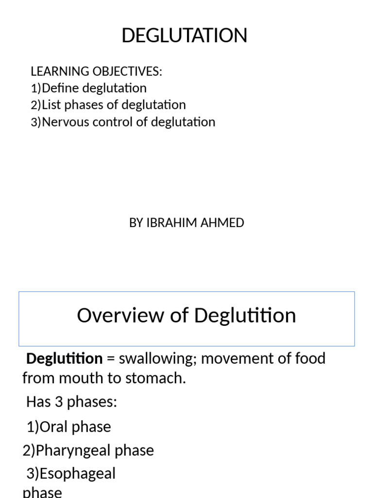 Understanding Deglutition: Phases & Control | PDF