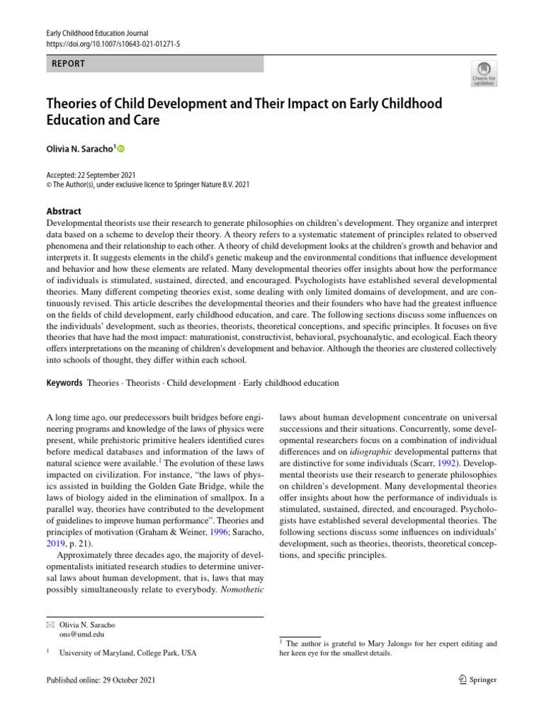 Impact of Child Development Theories | PDF | Constructivism (Philosophy ...