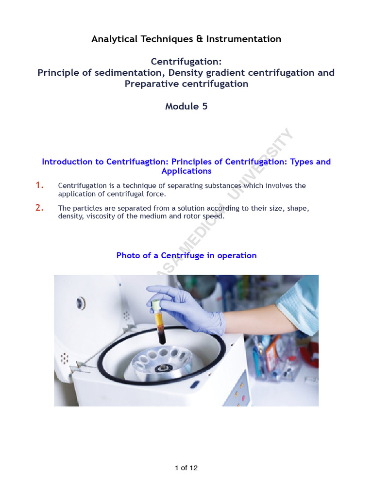 Analytical Techniques & Instrumentation Chapter 5 Module 5 ...