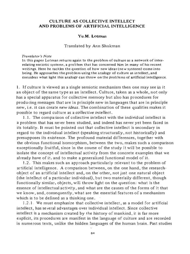 Lotman Yuri 2 | PDF | Analogy | Liberal Arts Education