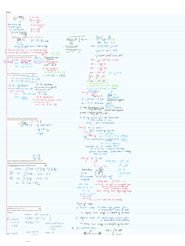 Calculating Work Done by Forces | PDF