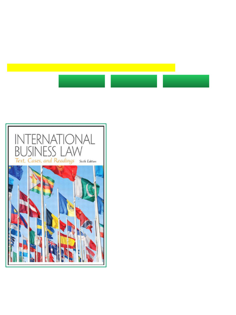(Test Bank) International Business Law 6th Edition Ray A. August Online ...