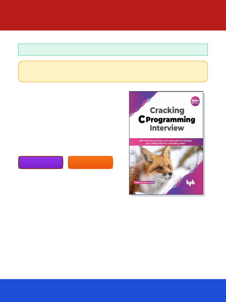 Cracking C Programming Interview 500 interview questions and ...