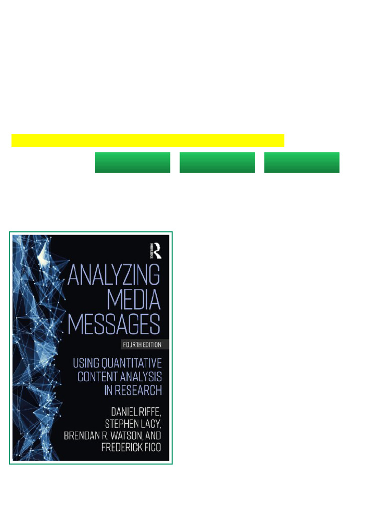 (Ebook) Analyzing Media Messages: Using Quantitative Content Analysis ...
