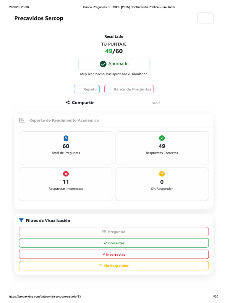 Preguntas Certificcion Sercop 2 | PDF