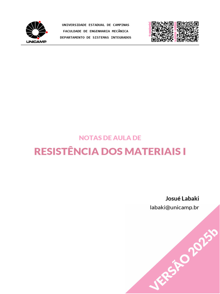 J. Labaki - Resistência dos Materiais I | PDF | Equações diferenciais ...