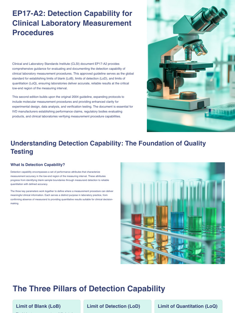 Clinical Lab Detection Capability Guidelines | PDF | Detection Limit ...