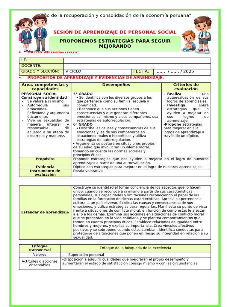 Ses-juev-ps-proponemos Estrategias Para Seguir Mejorando-jezabel Camargo Único Contacto ...