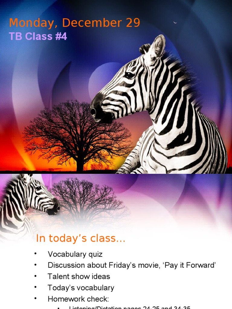 TB Class #4: Vocabulary & Talent Show | PDF | Leisure