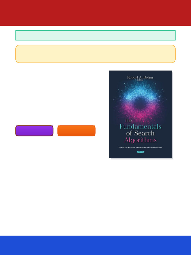 The Fundamentals of Search Algorithms 1st Edition Robert A. Bohm online ...