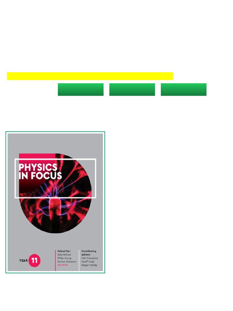 (Ebook) Physics in Focus Year 11 by Rob Farr, Kate Wilson, Phillip Young, Darren Goossens ISBN ...