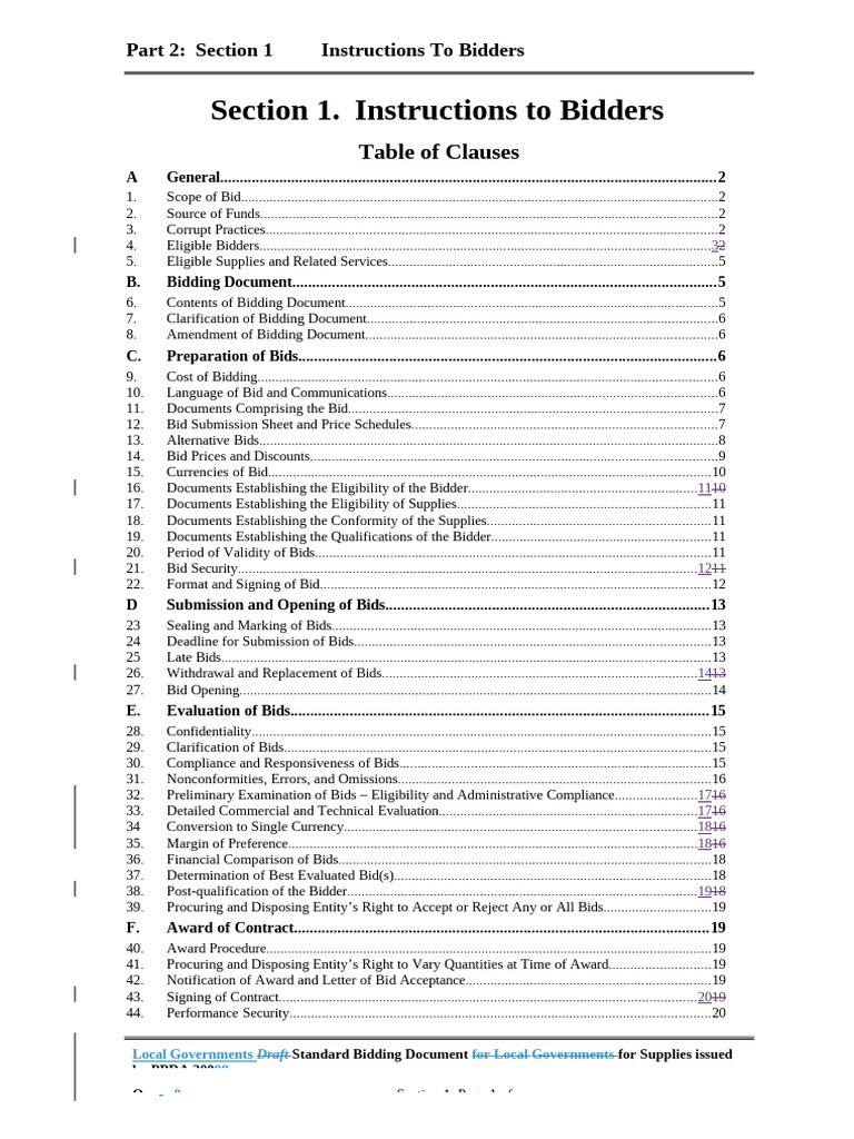 Local Government Bidding Instructions | PDF | Bankruptcy