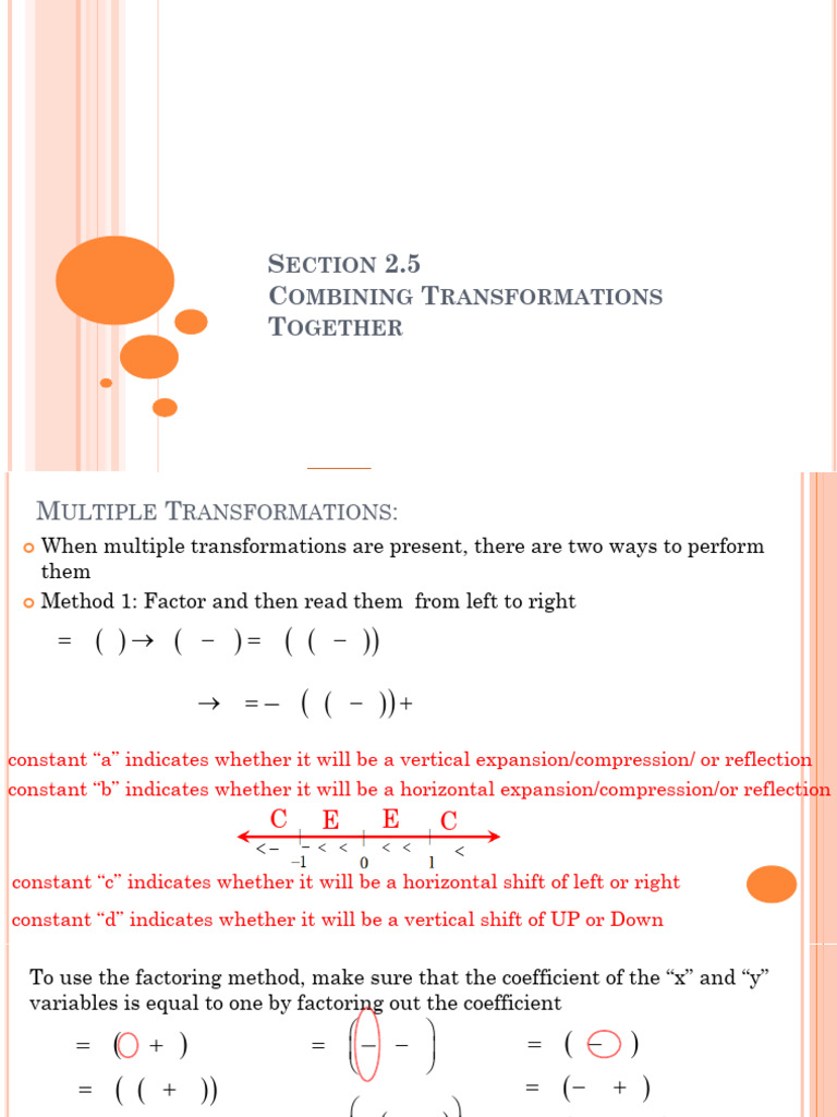 Section 2.5 Combining Transformations | PDF | Applied Mathematics ...