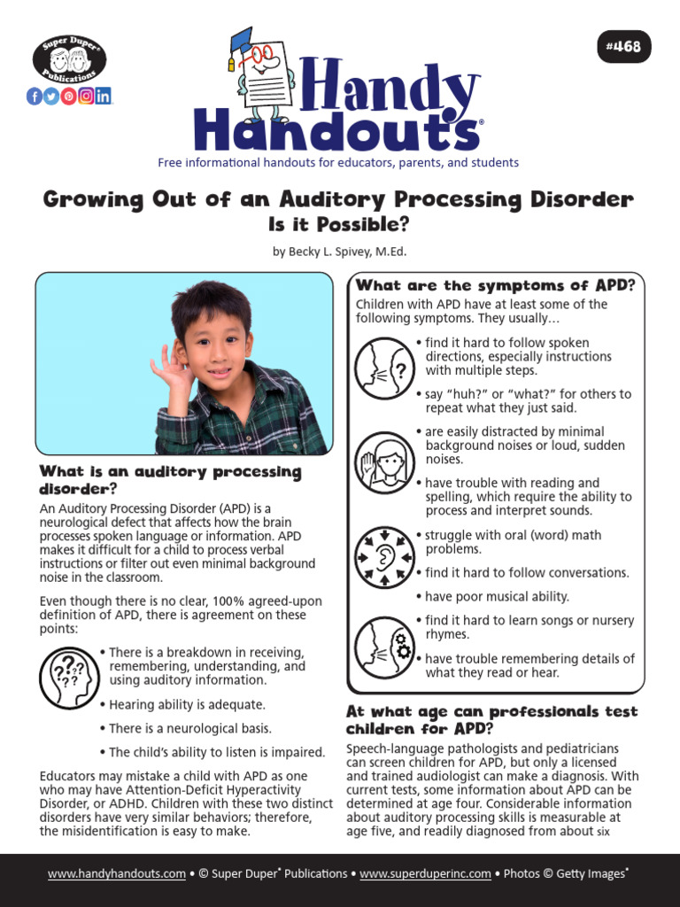 468 Growing Out of Auditory | PDF | Individualized Education Program ...