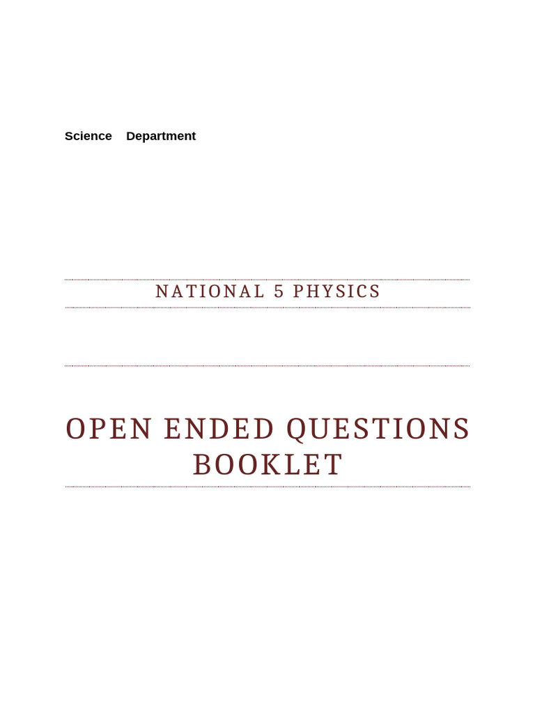 Strategies for Solving Open-Ended Physics Questions | PDF | Voltage ...