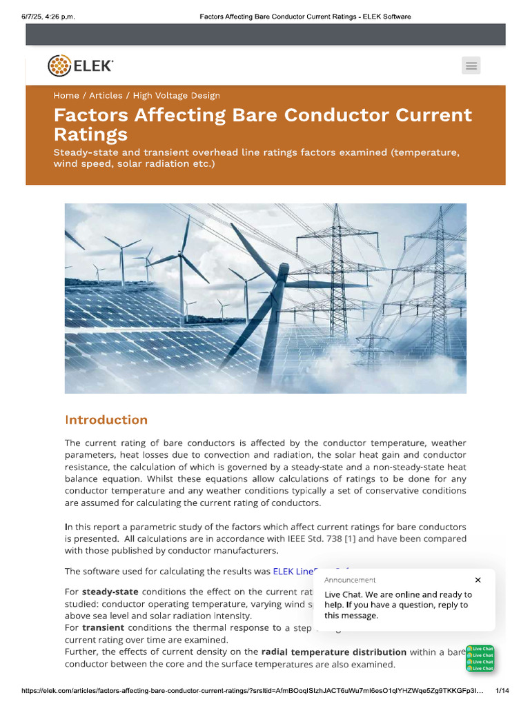 Factors Affecting Bare Conductor Current Ratings | PDF