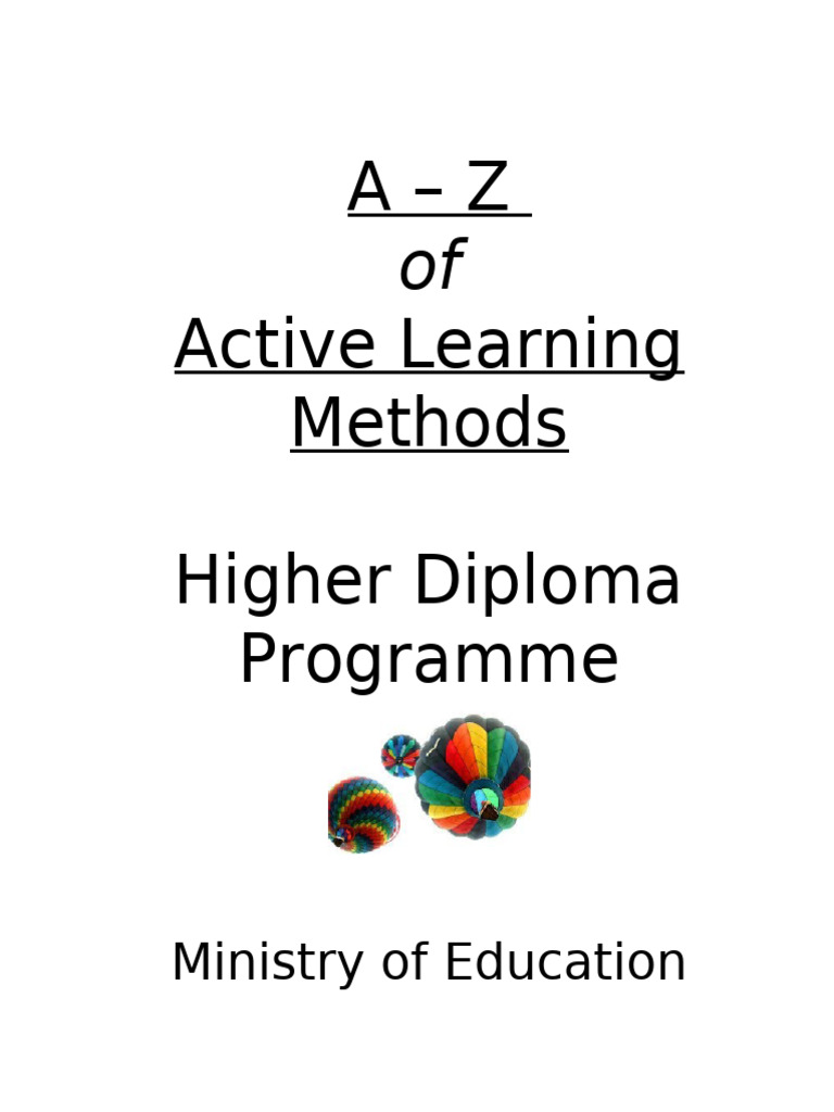 The a to Z of Active Learning Methods | PDF | Learning | Flashcard