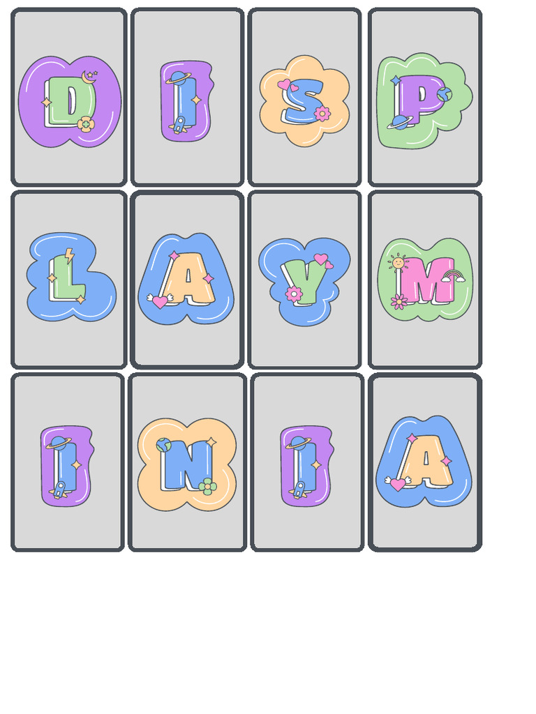 Alphabet Flashcards in Pastel Playful Style | PDF