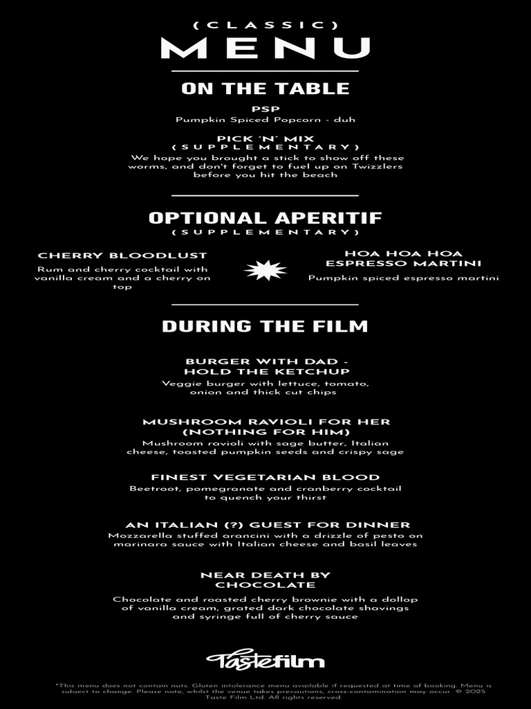 Twilight Menu 1 | PDF