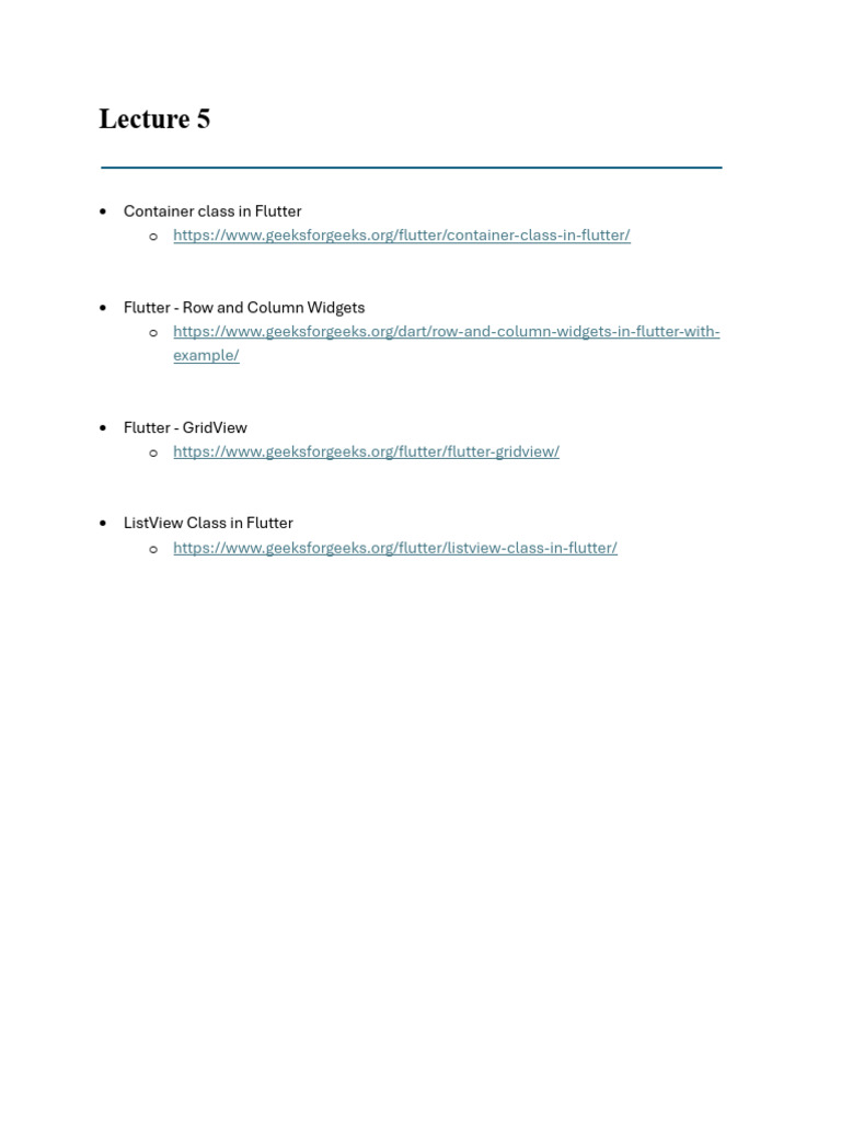 Flutter Layout Widgets Overview | PDF