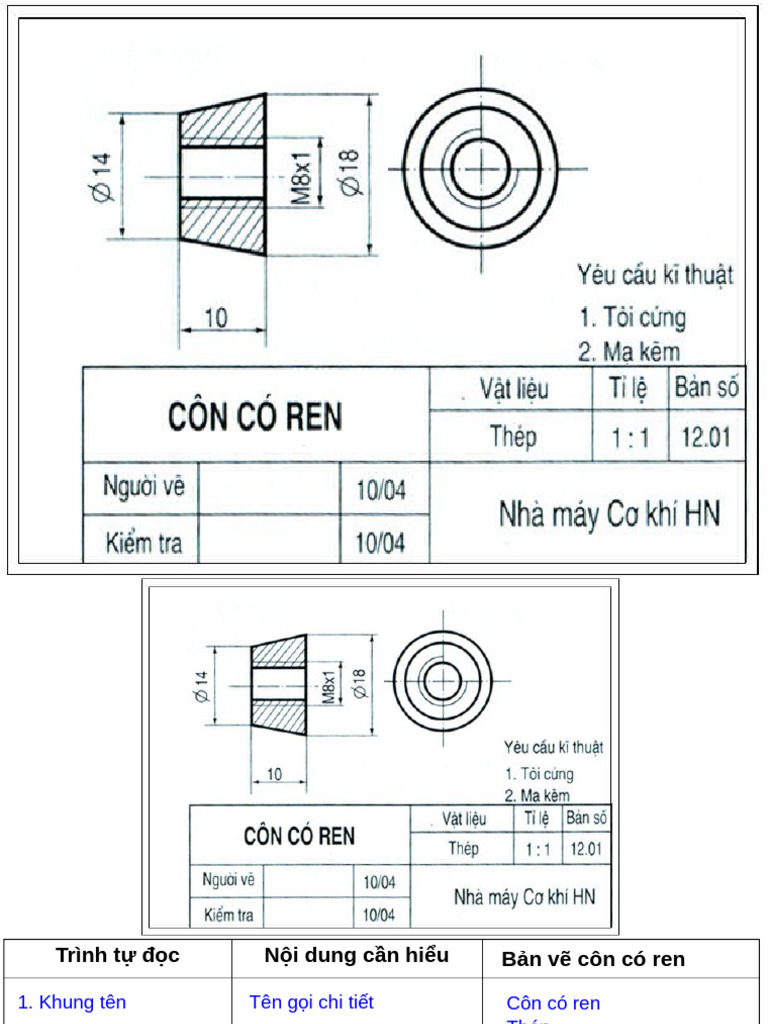 (123doc) Bai 12 Bai Tap Thuc Hanh Doc Ban Ve Chi Tiet Don Gian Co Ren | PDF