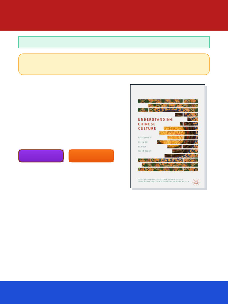 Understanding Chinese Culture 1st Ed. Edition Guobin Xu Ebook Multi ...