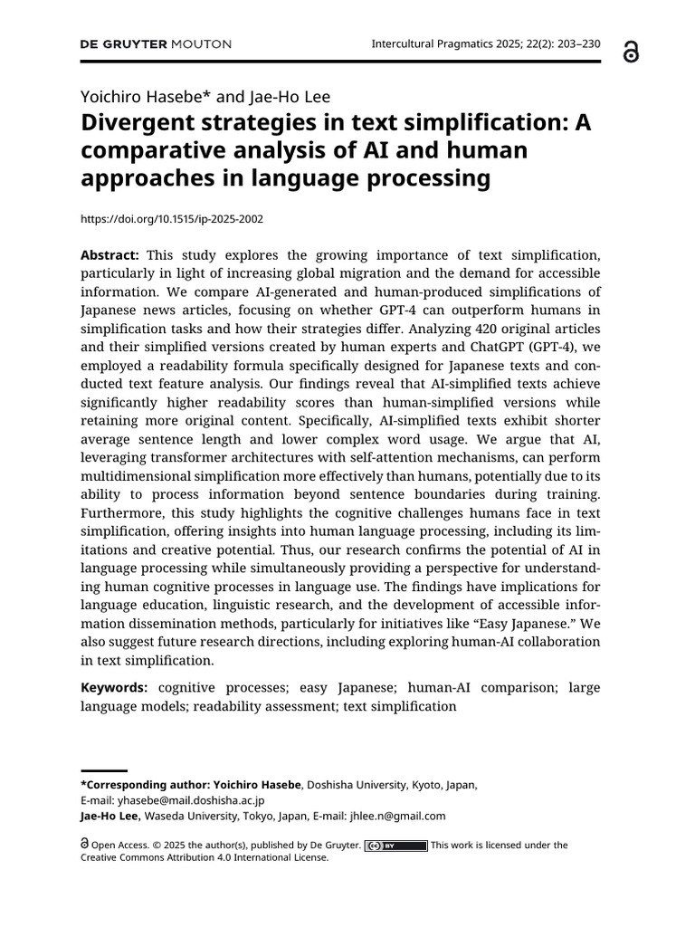 Divergent Strategies in Text Simplification: A Comparative Analysis of AI and Human Approaches ...