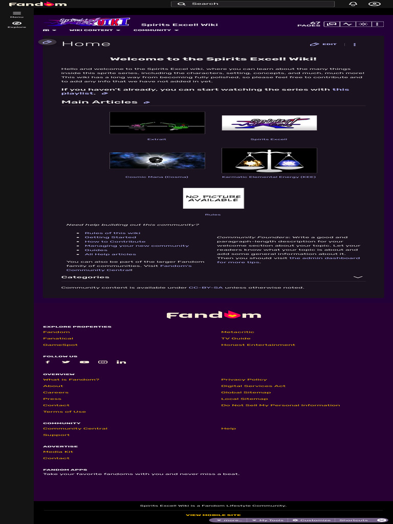 Spirits Excel! Wiki Fandom | PDF | Hypertext | Websites