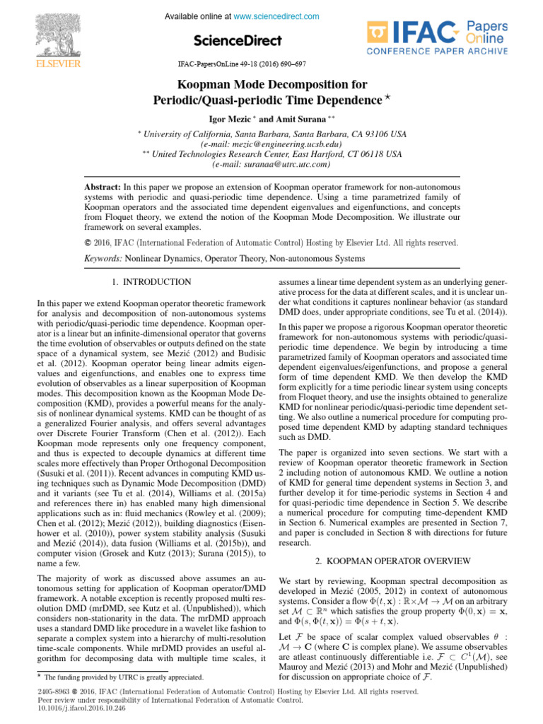 2016-Iodic Quasi-periodic Time Depen | PDF | Eigenvalues And ...