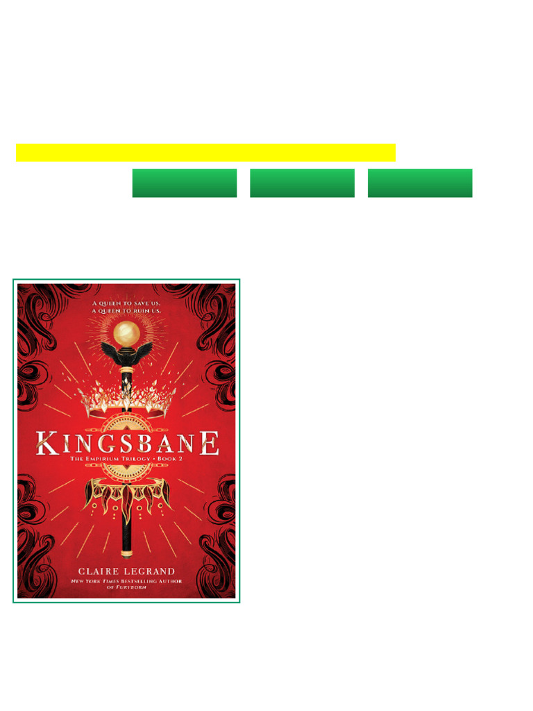 (Ebook) Kingsbane (The Empirium Trilogy Book 2) by Claire Legrand ...