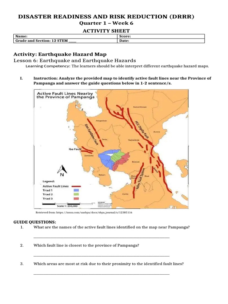 DRRR q1 Activity 6 Earthquake | PDF | Earthquakes