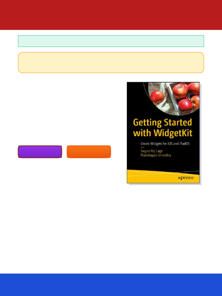 Getting Started with WidgetKit Create Widgets for iOS and iPadOS 1st Edition Sagun Raj Lage ...
