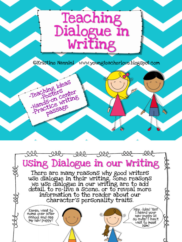 Teaching Dialogue in Writing Freebie | PDF