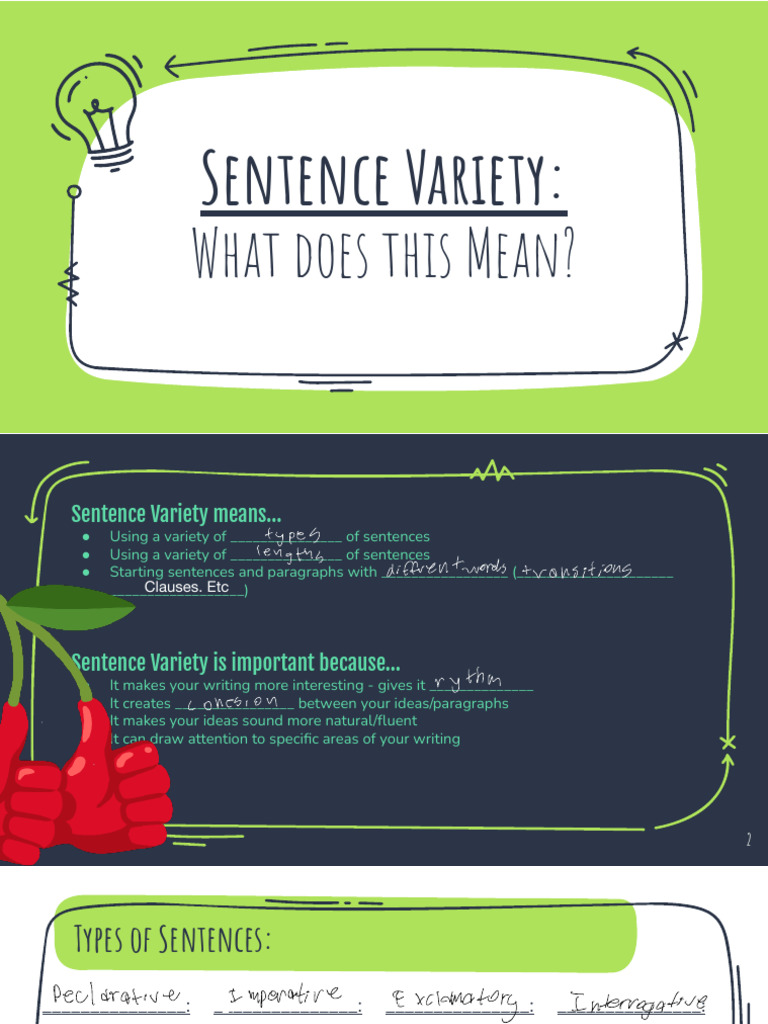 Understanding Sentence Variety in Writing | PDF