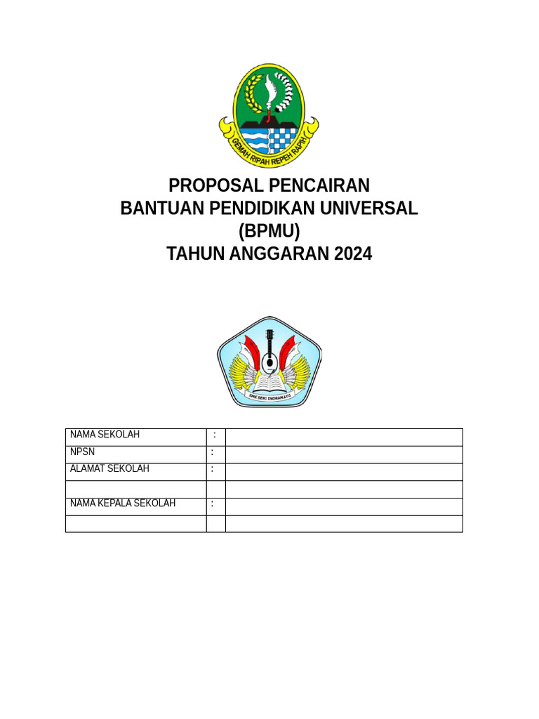 Contoh Format Proposal Pencairan Bpmu 2024 | PDF