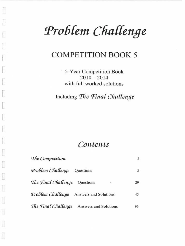 Problem Challenge | PDF