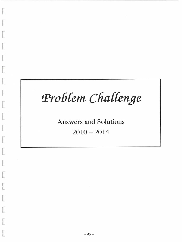 Answers and Solutions | PDF