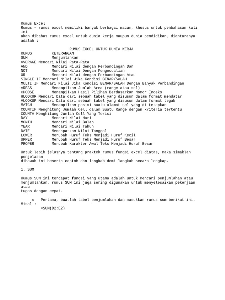 498640788-Rumus-Ms-Excel | PDF