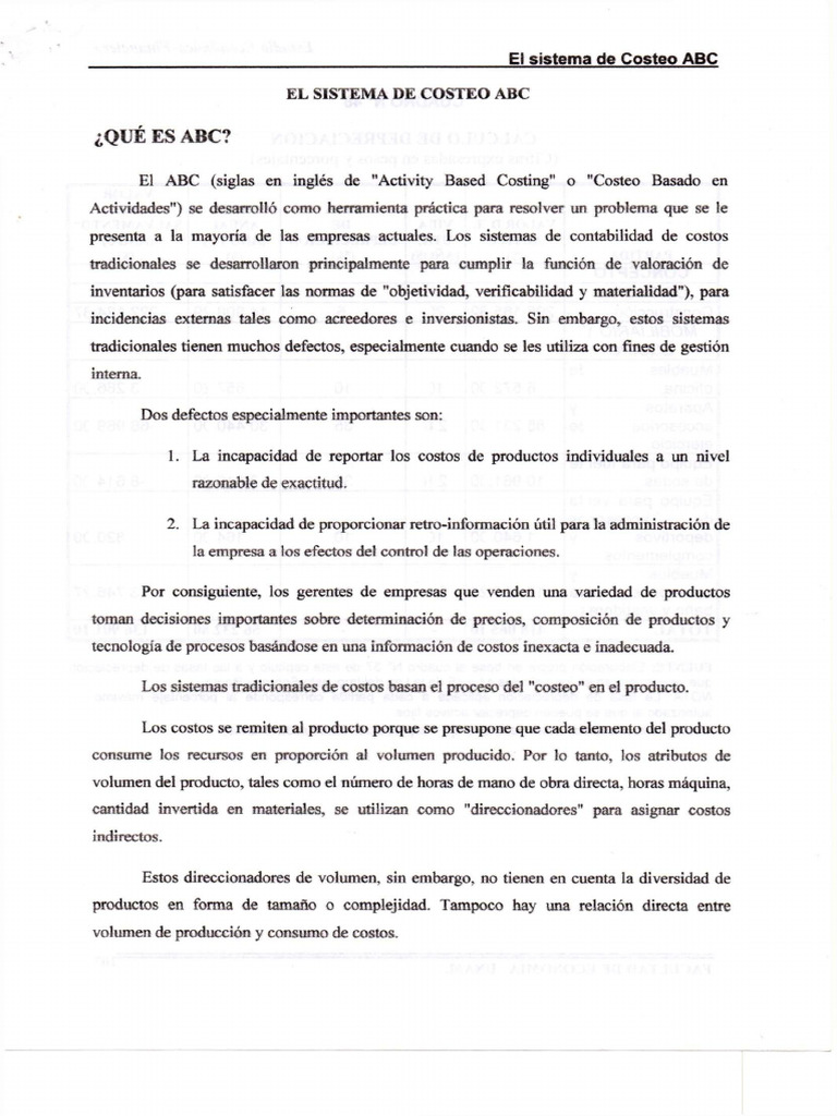 Sistema ABC 1 | PDF | Economias