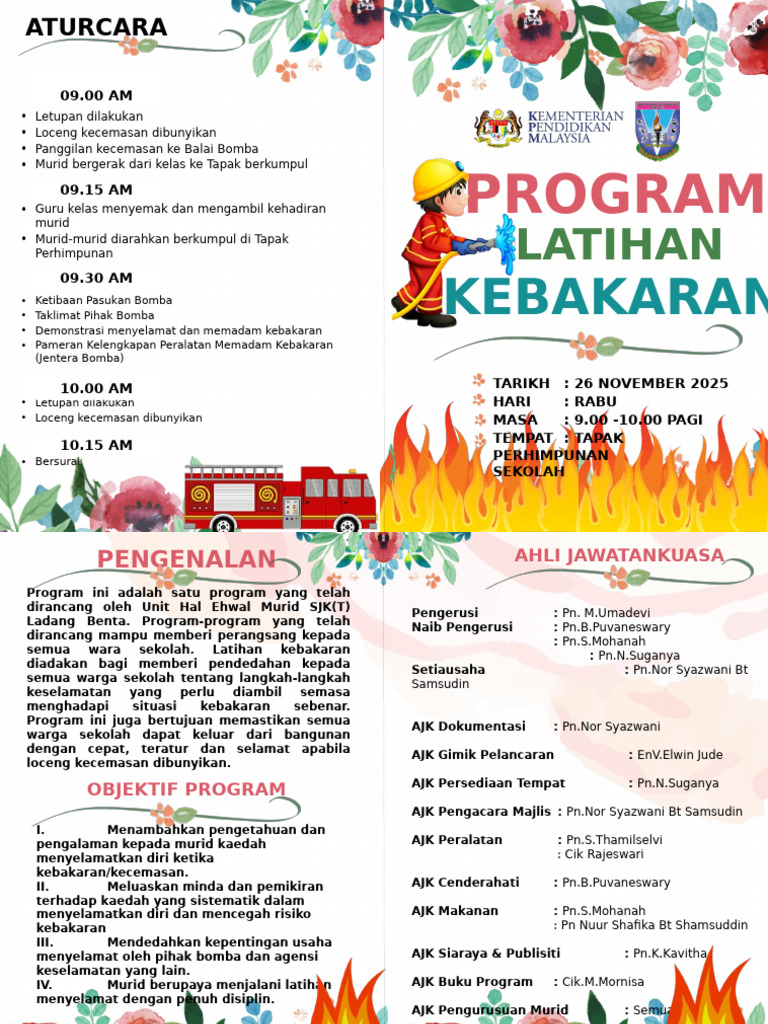 Template Buku Program Tema Floral (Cikgugrafikdotcom) | PDF