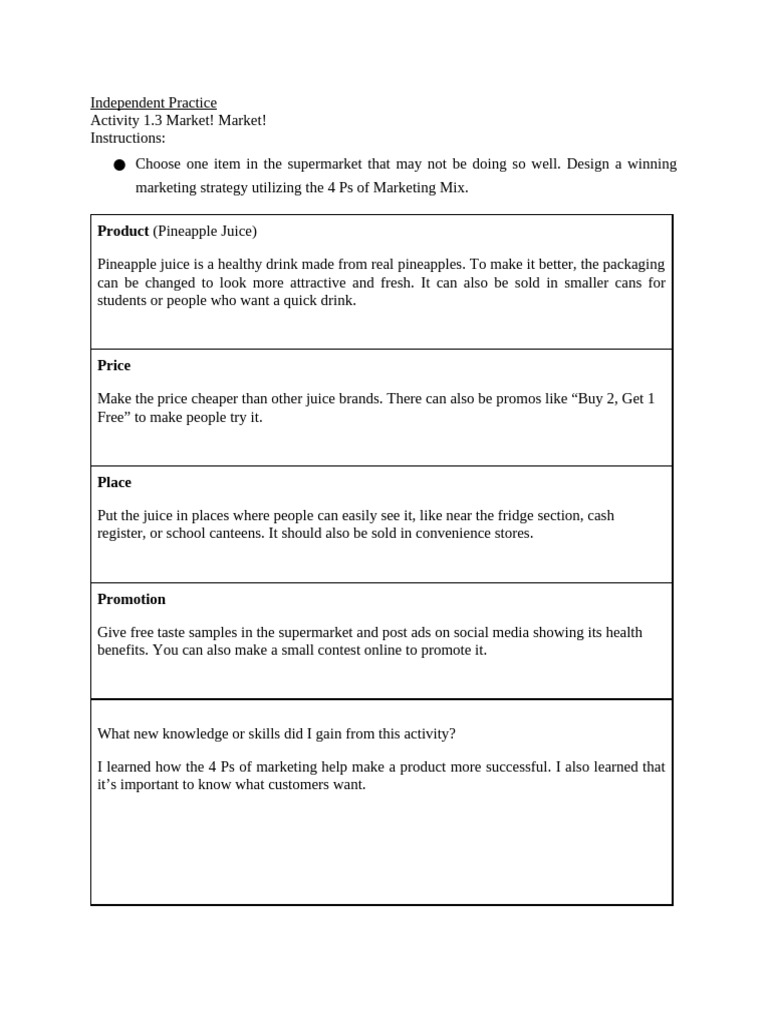 TAN, LESSON 1 Independent Practice and Reflection | PDF