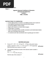 Madasmaths Statistics Practice Paper | PDF | Statistics | Linear Regression