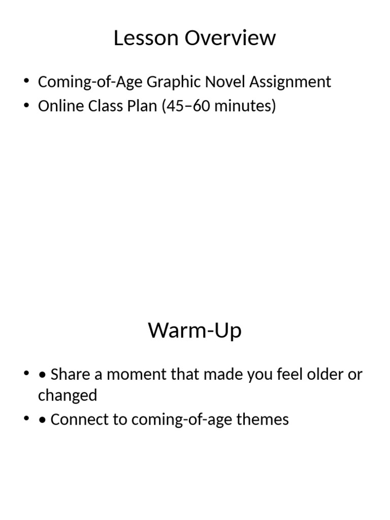 Graphic Novel Lesson Plan | PDF