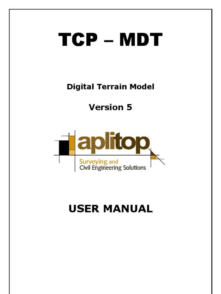 TCP TCP TCP TCP - MDT MDT MDT MDT: User Manual | PDF | Contour Line | Rendering (Computer Graphics)